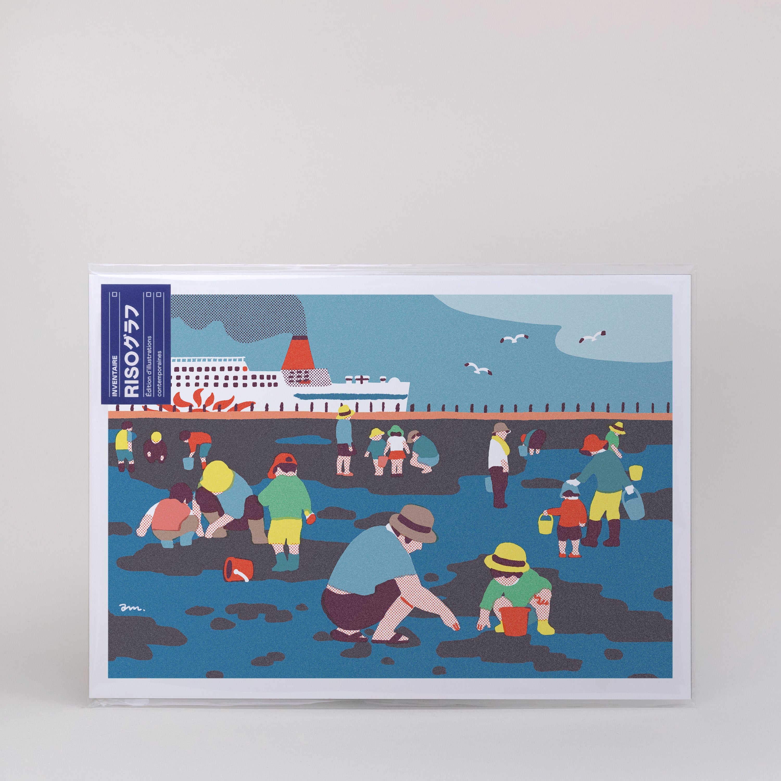 Risograph Print – Shiohigari by Asako Masunouchi – DEJIMA